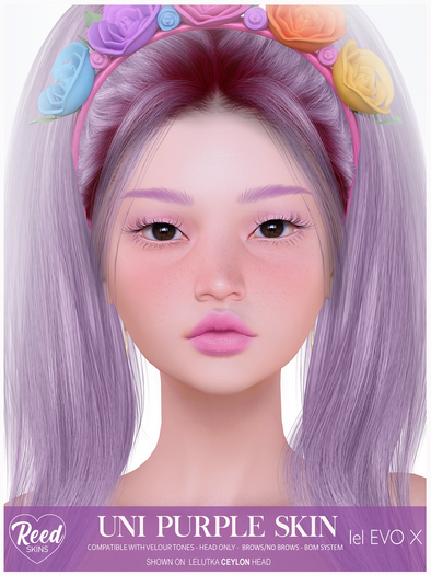 Second Life Marketplace - REED SKINS-UNI PURPLE-ICY DEMO